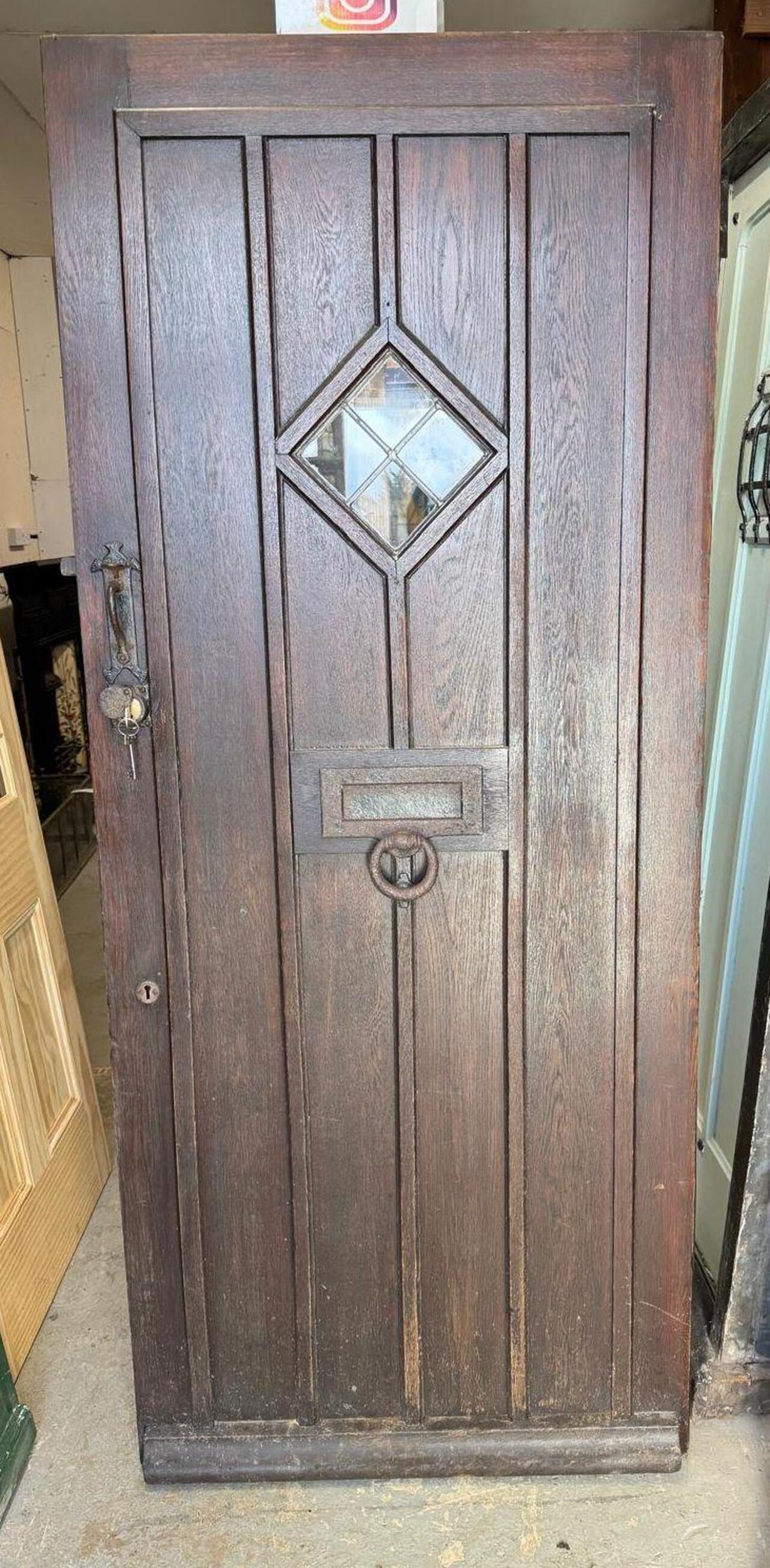 FD272 A WONDERFUL PERIOD SOLID OAK FRONT DOOR | Reclaimed Period Front ...